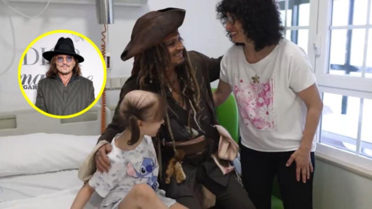 Johnny Depp visita hospital en Madrid caracterizado como Jack Sparrow ...